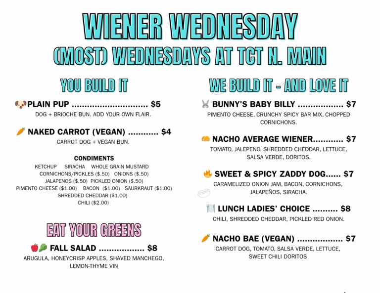 Food Menu - The Community Tap